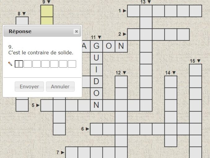 Mots croisés : Verbes des consignes | Clic ! Ma Classe