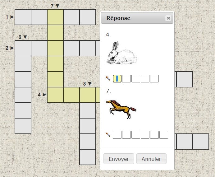 Mots croisés : Animaux de la ferme | Clic ! Ma Classe